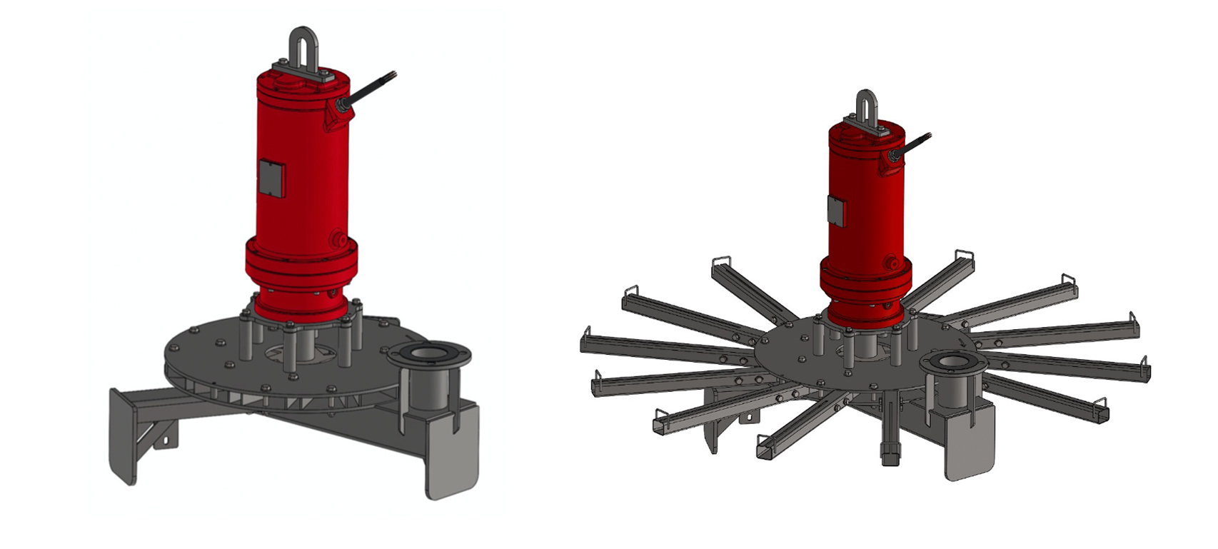 Aireadores sumergibles radiales de las series SC y SCL